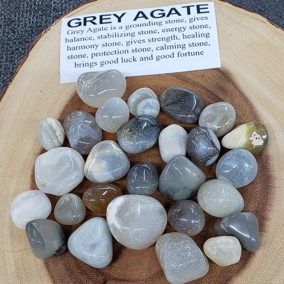 Accents | Grey Agate Tumbled Half Pound | Poshmark